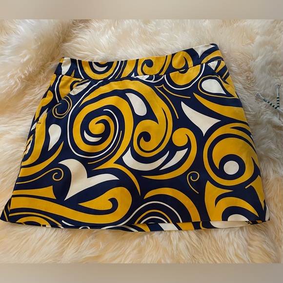 Loudmouth | Skirts | Loudmouth Golf Womens Skort In Blue Gold Splash ...